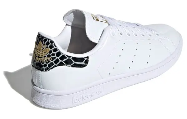 Adidas Stan Smith Sneakers With Snakeskin Detailing - White