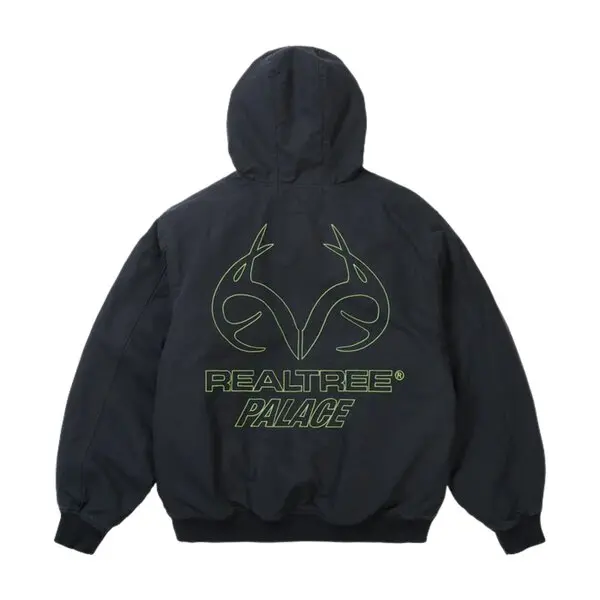 PALACE Ss26 Realtree Reversible Zip Up Hooded Jacket - Black