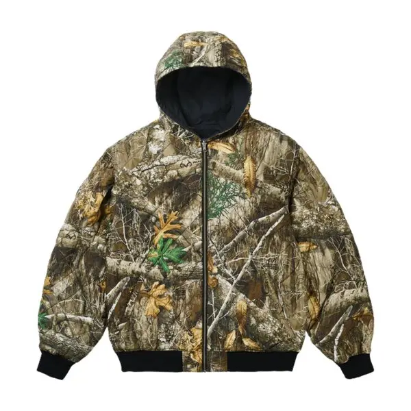 PALACE Ss26 Realtree Reversible Zip Up Hooded Jacket - Black