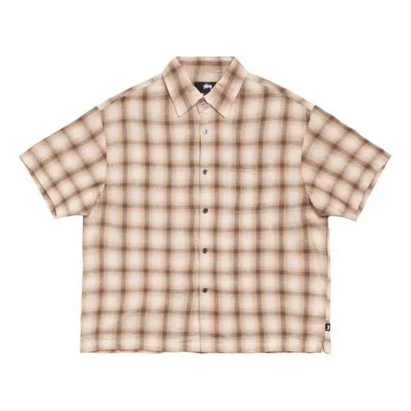 StÜssy Liam Ss Plaid Shirt - Brown