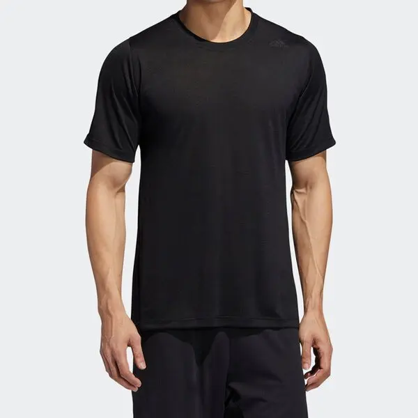 Adidas Sports Training 3-stripes Round Neck Short Sleeve Cloud White - Black