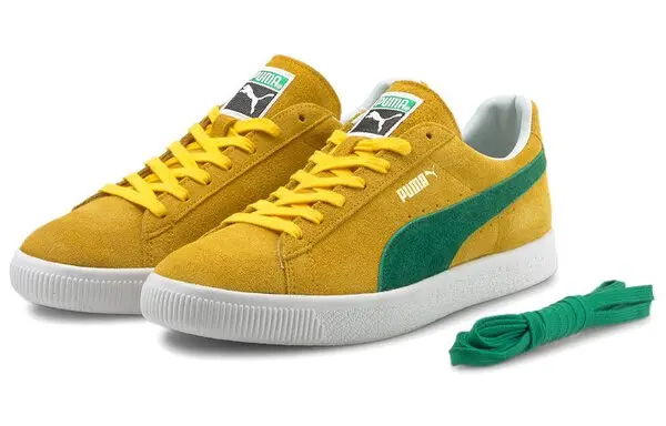PUMA Suede Vintage Retro Sneakers - Yellow/green
