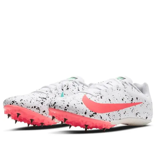 Nike Zoom Rival S 9 Athletic Spikes - White/pink