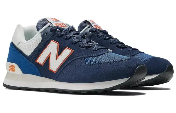 NEW BALANCE 574 Sneakers - Navy/black/orange