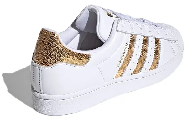 Adidas Superstar Sneakers With Gold Sequins