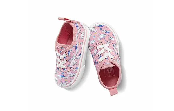 VANS Authentic Elastic Lace Low Top Sneakers - Pink/blue