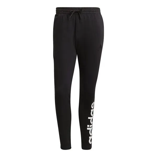 Adidas M Lin Sj Te Pt Logo Printing Sports Training Cone Long Pants - Black