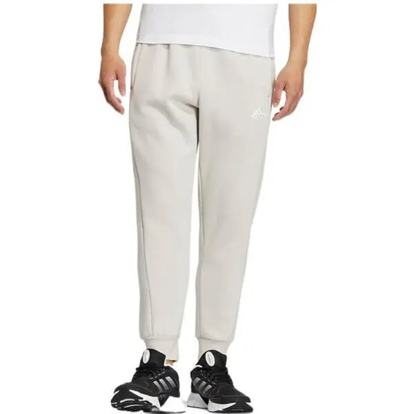 Adidas Solid Color Pattern Printing Bundle Feet Sports Pants Jade White