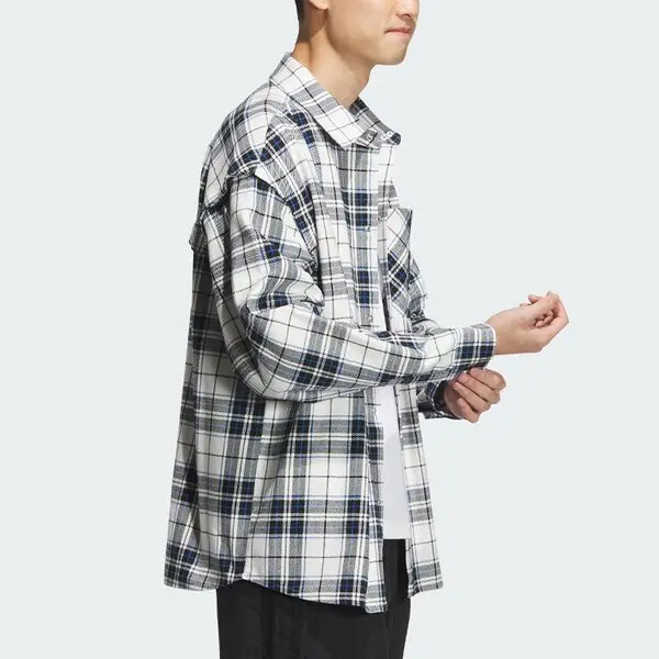 Adidas Neo Casual Detachable Sleeve Shirt 'white Black