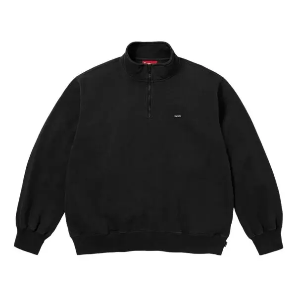 Supreme Small Box Half Zip Pullover - Black