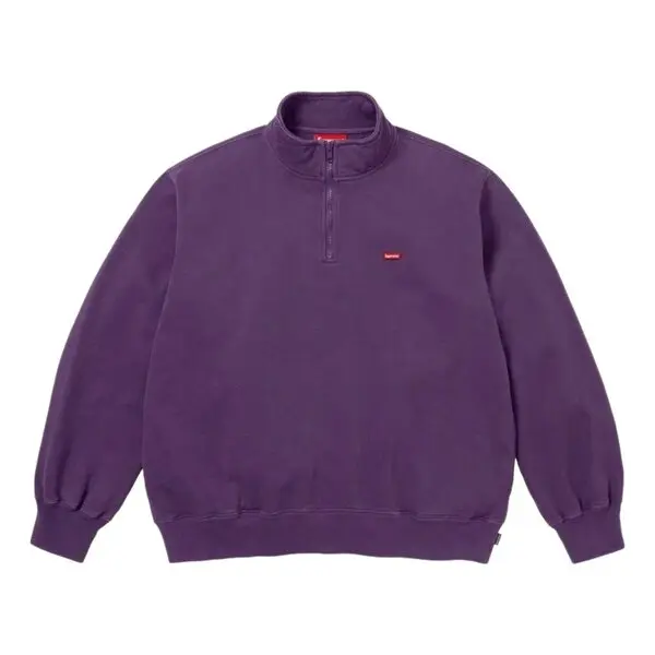 Supreme Ss26 Small Box Half Zip Pullover - Dark Purple