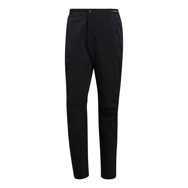 Adidas Allseason Pants Outdoor Mountaineering Solid Color Woven Sports Pants - Black