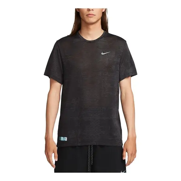 Nike Dri-fit Adv Run Division Techknit Short-sleeve Running Top - Black