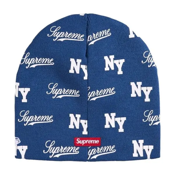 Supreme X New Era Ss26 Monogram Beanie - Royal