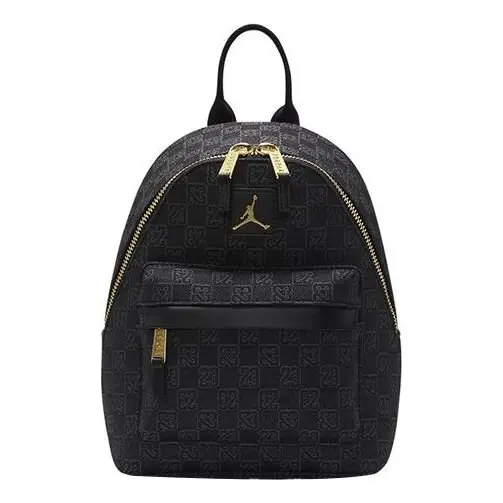 JORDAN Monogram Backpack - Black/gold