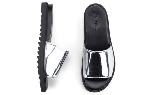 Onitsuka Tiger Slider-s Slide Sandals - Silver/black