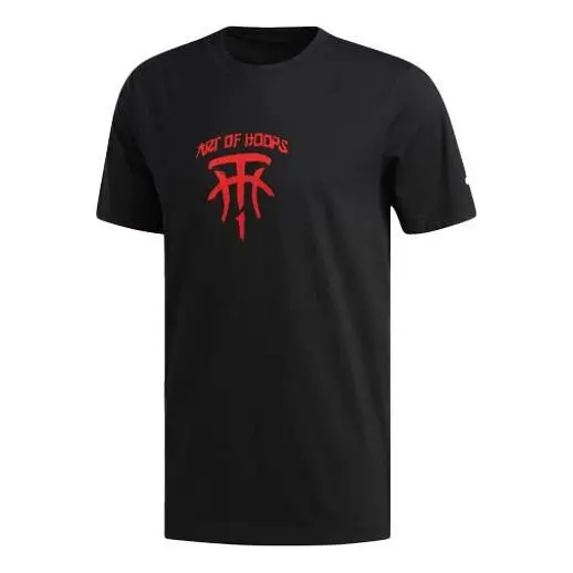 Adidas Tmac Chapter 3 Pattern Round Neck Short Sleeve - Black