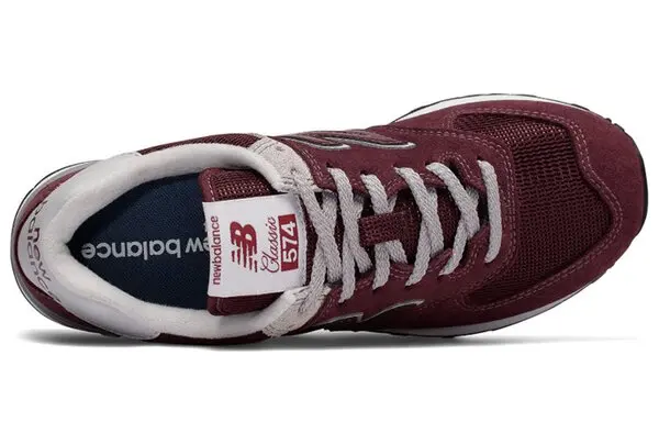 NEW BALANCE 574 Low Top Retro Sneaker - Red