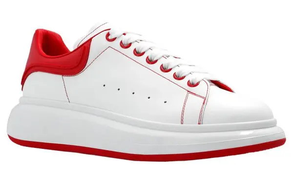 Alexander McQueen Oversized Sneakers - White/red