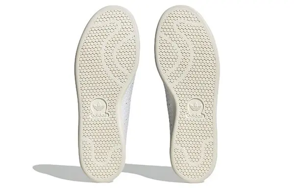 Adidas Stan Smith Low Top Sneakers With Debossed Geometric Print - White