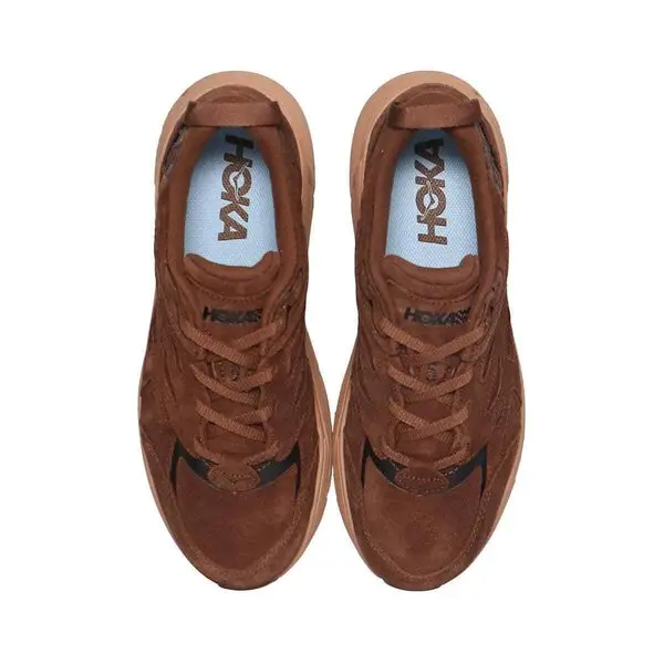 Hoka One One Ora Clifton L Suede Sneakers - Brown