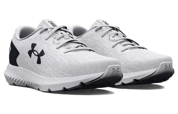 Under Armour Charged Rogue 3 Knit Athletic Sneakers - White/black