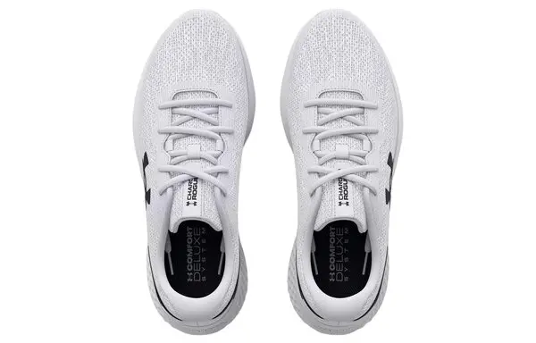Under Armour Charged Rogue 3 Knit Athletic Sneakers - White/black