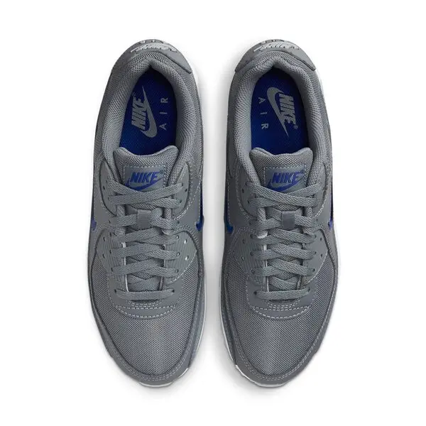 Nike Max 90 Jewel "grey Royal Blue" Athletic Sneakers - Grey/royal Blue