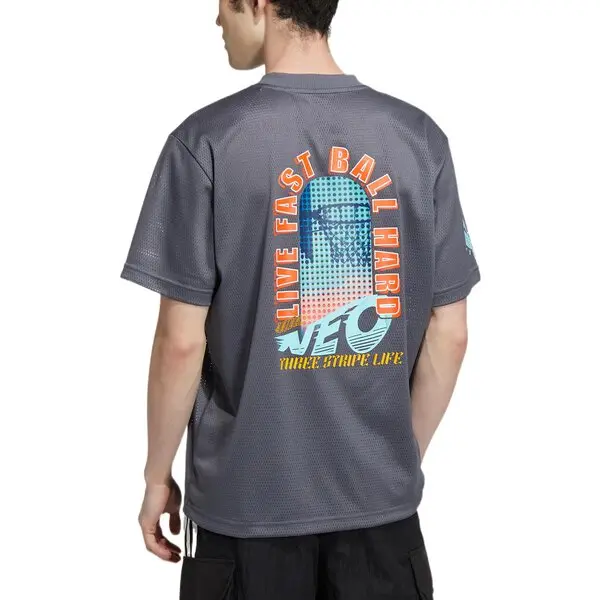 Adidas Neo Bb Mesh Tee With Alphabet Pattern
