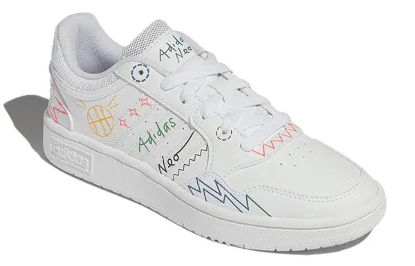 Adidas Hoops 3.0 Doodle Low Top Sneakers