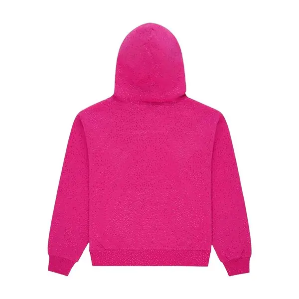 SP5DER Rhinestone Hoodie - Pink