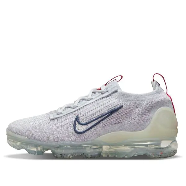 Nike Vapormax 2021 Flyknit 'photon Dust Midnight Navy - Gray/white/blue