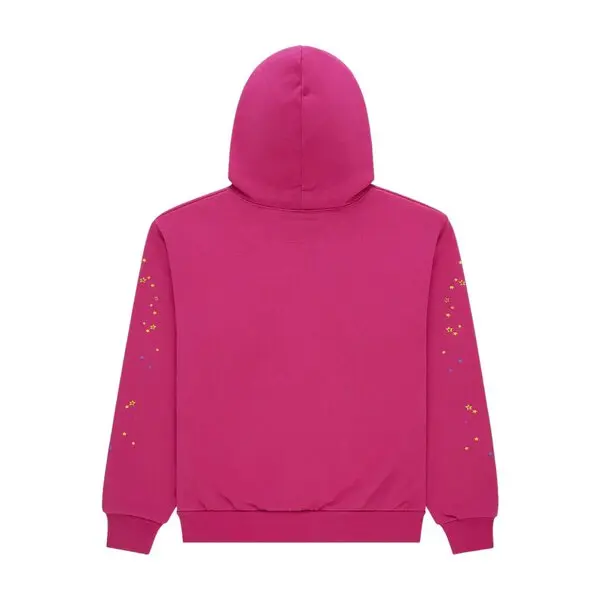 SP5DER Angel Number Hoodie - Pink