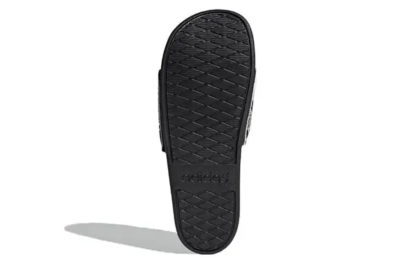 Adidas Adilette Comfort Slides With All-over Logo Detailing - Black