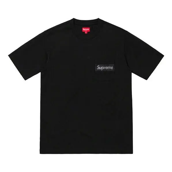 Supreme Ss19 Mesh Stripe Pocket Tee - Black