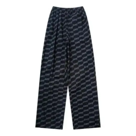 Balenciaga Bb Monogram Pajama Pants Grey - Black