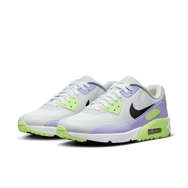 Nike Max 90 Golf Sneakers - Gray/purple/green