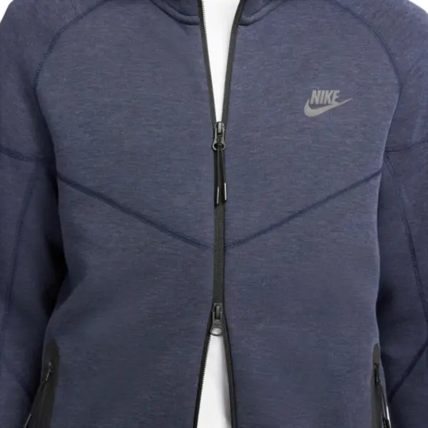Nike Tech Fleece Windrunner Full-zip Hoodie 'obsidian Heather Black - Obsidian Heather/black