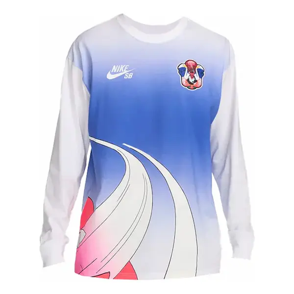 Nike Team Usa" Graphic Long Sleeve T-shirt - White/blue
