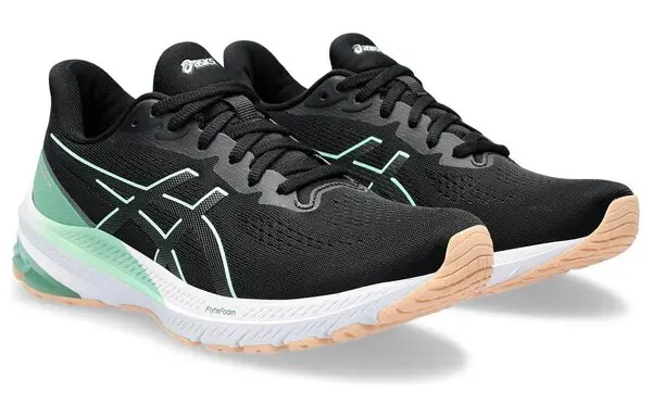 Asics Gt-1000 12 Athletic Sneakers - Black/mint Tint