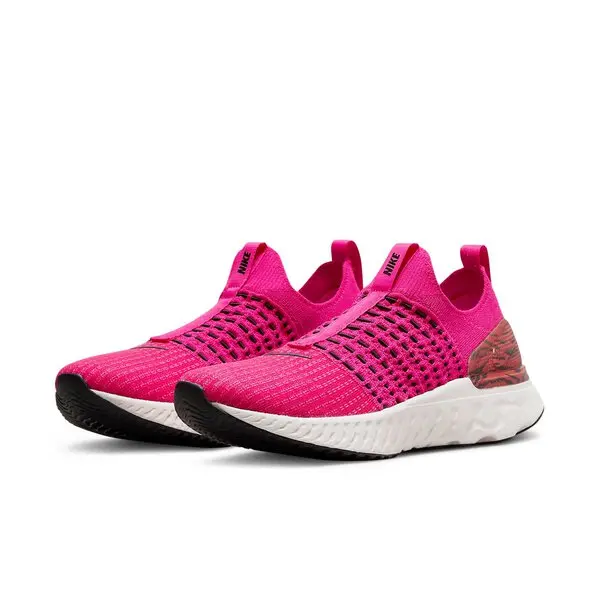 Nike React Phantom Run Flyknit 2 Sneakers - Pink/white