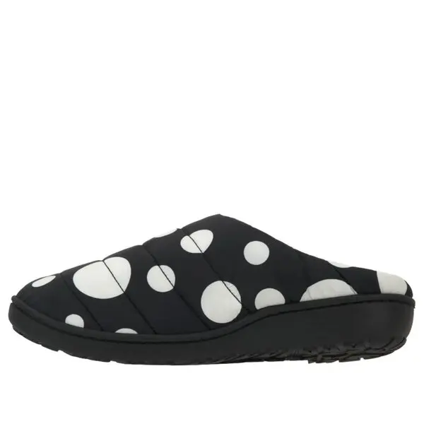 SUBU Down Sandals "cream Snow Dot - Black/white