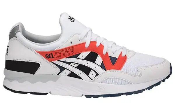 Asics Gel-lyte V Athletic Sneakers - White/orange