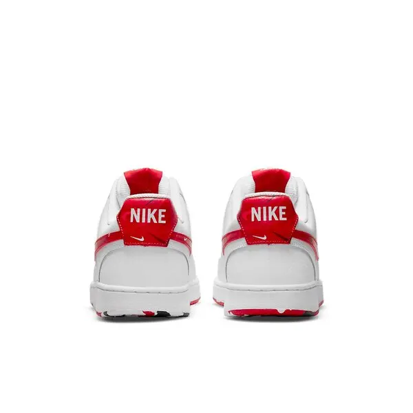 Nike Court Vision Low Swoosh Print Sneakers - White/red