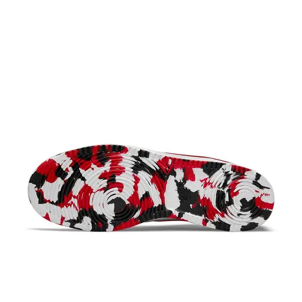 Nike Court Vision Low Swoosh Print Sneakers - White/red