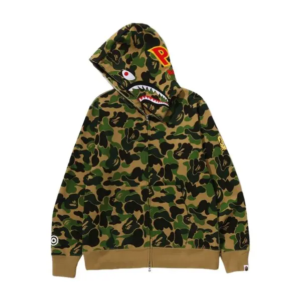 A BATHING APE 2nd Shark Full Zip Hoodie - Green