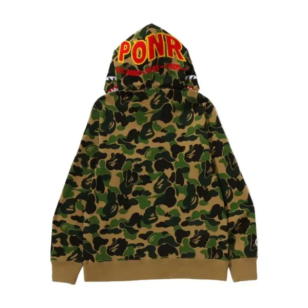 A BATHING APE 2nd Shark Full Zip Hoodie - Green