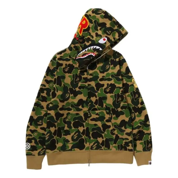 A BATHING APE 2nd Shark Full Zip Hoodie - Green