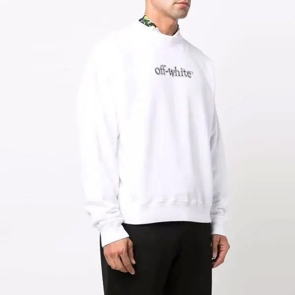Off-White Logo Alphabet Print Round Neck Pullover