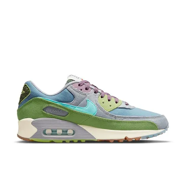 Nike Max 90 Se "sun Club Worn Blue Treeline - Gray/blue/green